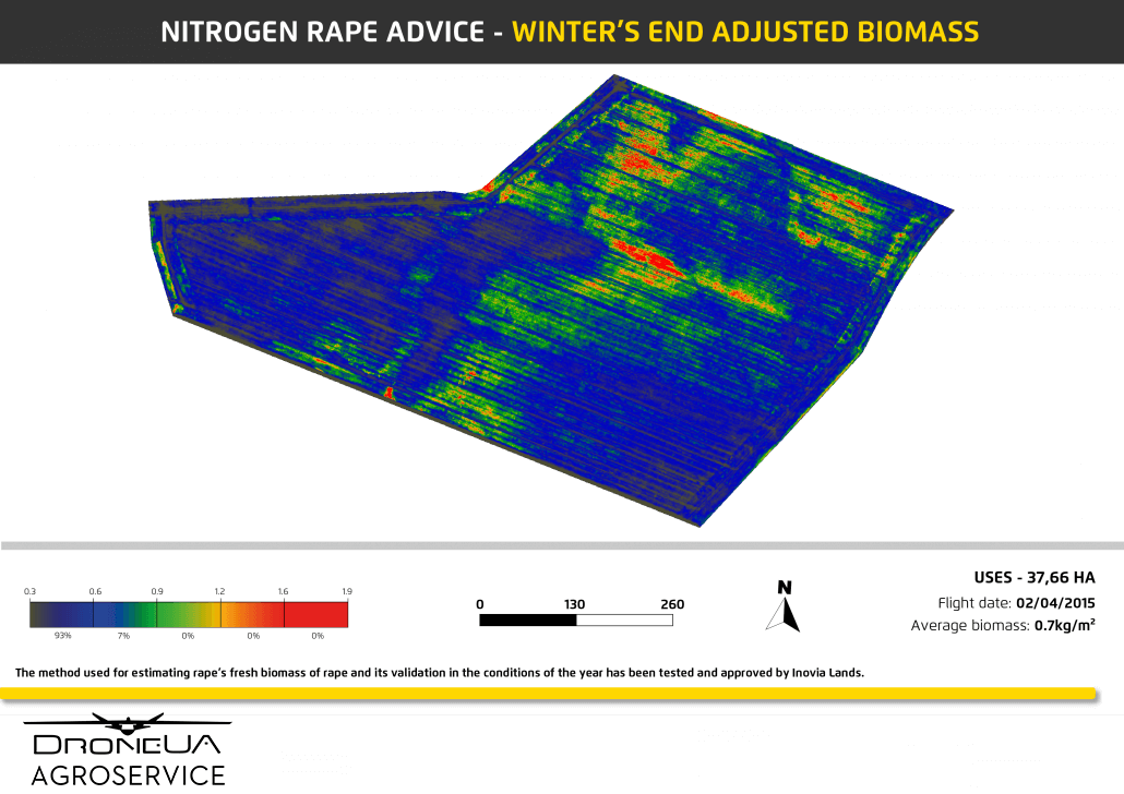 Maps of nitrogen application